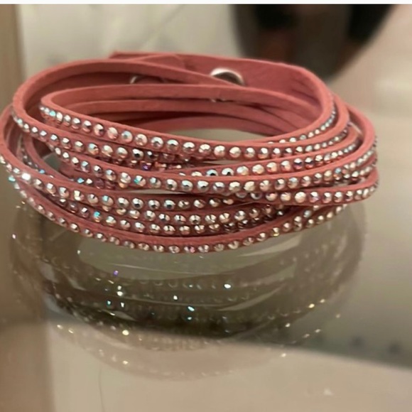 Swarovski | Jewelry | Swarovski Slake Bracelet Pink | Poshmark